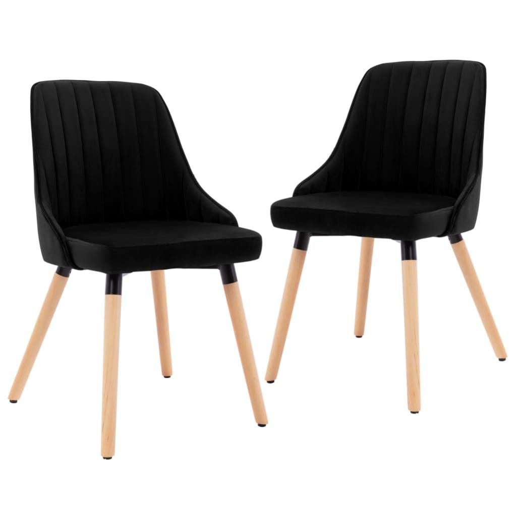 323058 Maison Exclusive - Dining Chairs 2 pcs Black Velvet | Leroy Merlin
