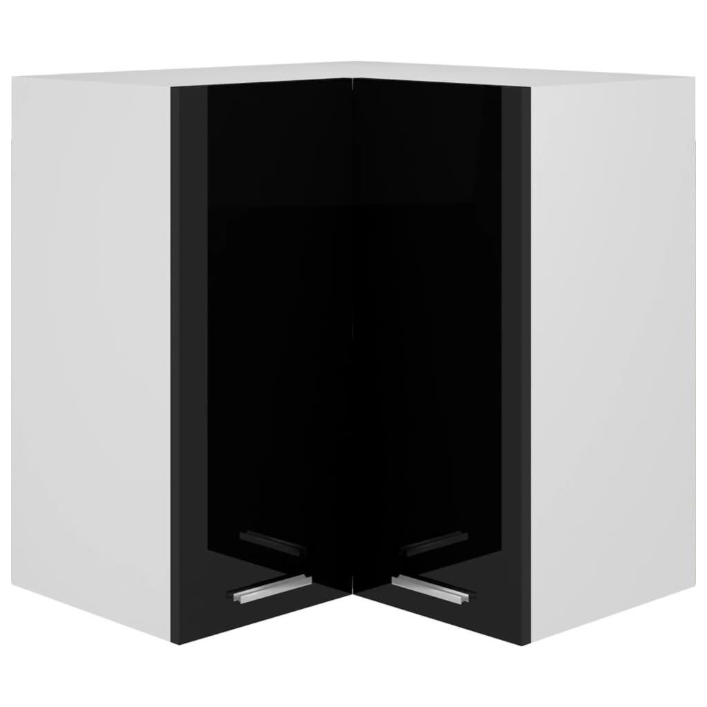 Maison Exclusive - Pensile Angolare Nero Lucido 57x57x60 cm in ...