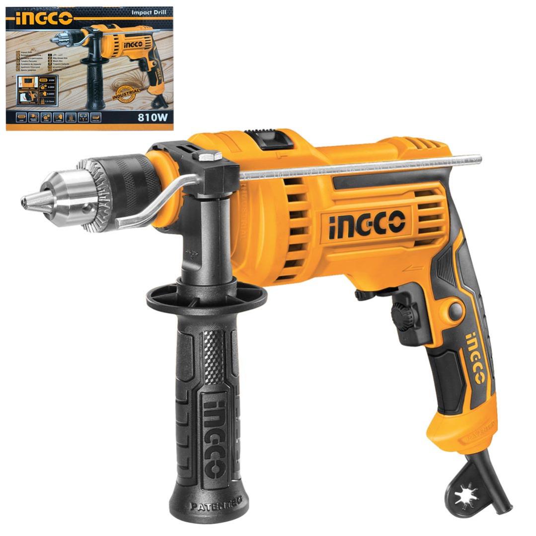 Trapano elettrico a percussione 810 w Velocità variabile Ingco ID8108 ...