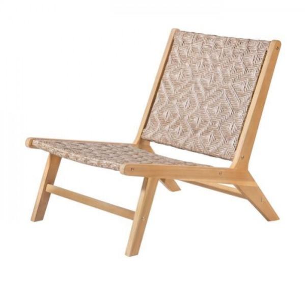 Transat Fauteuil de jardin bas en bois d'Acacia FSC - modele CANCUN ...