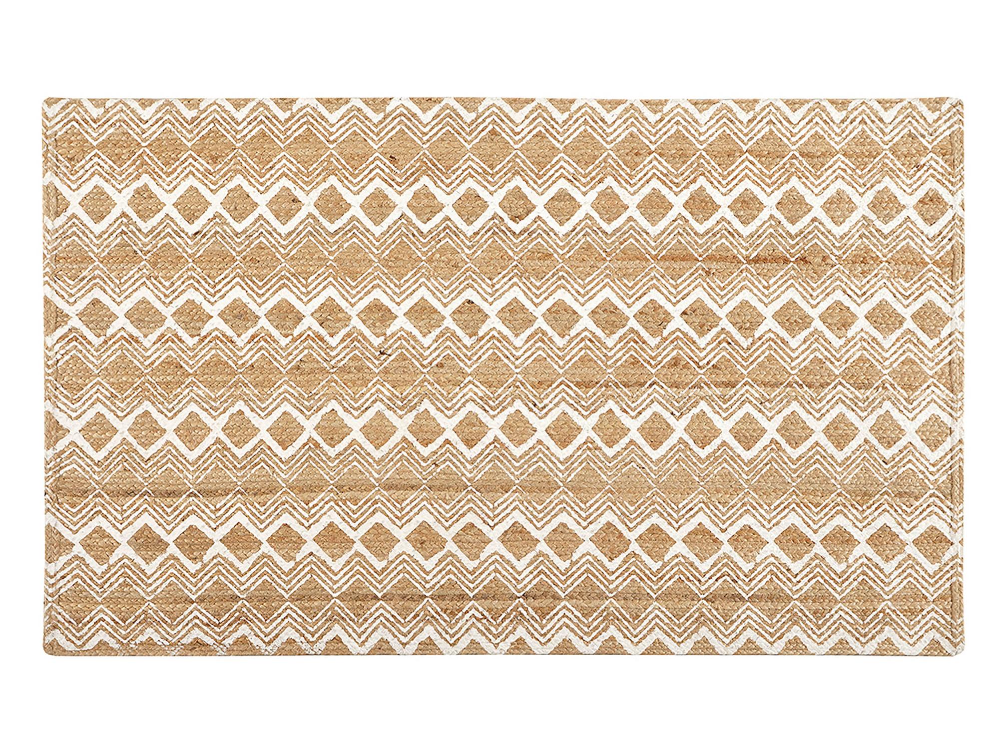 ALFOMBRA YUTE DISEÑO BLANCO 90X150 | Leroy Merlin