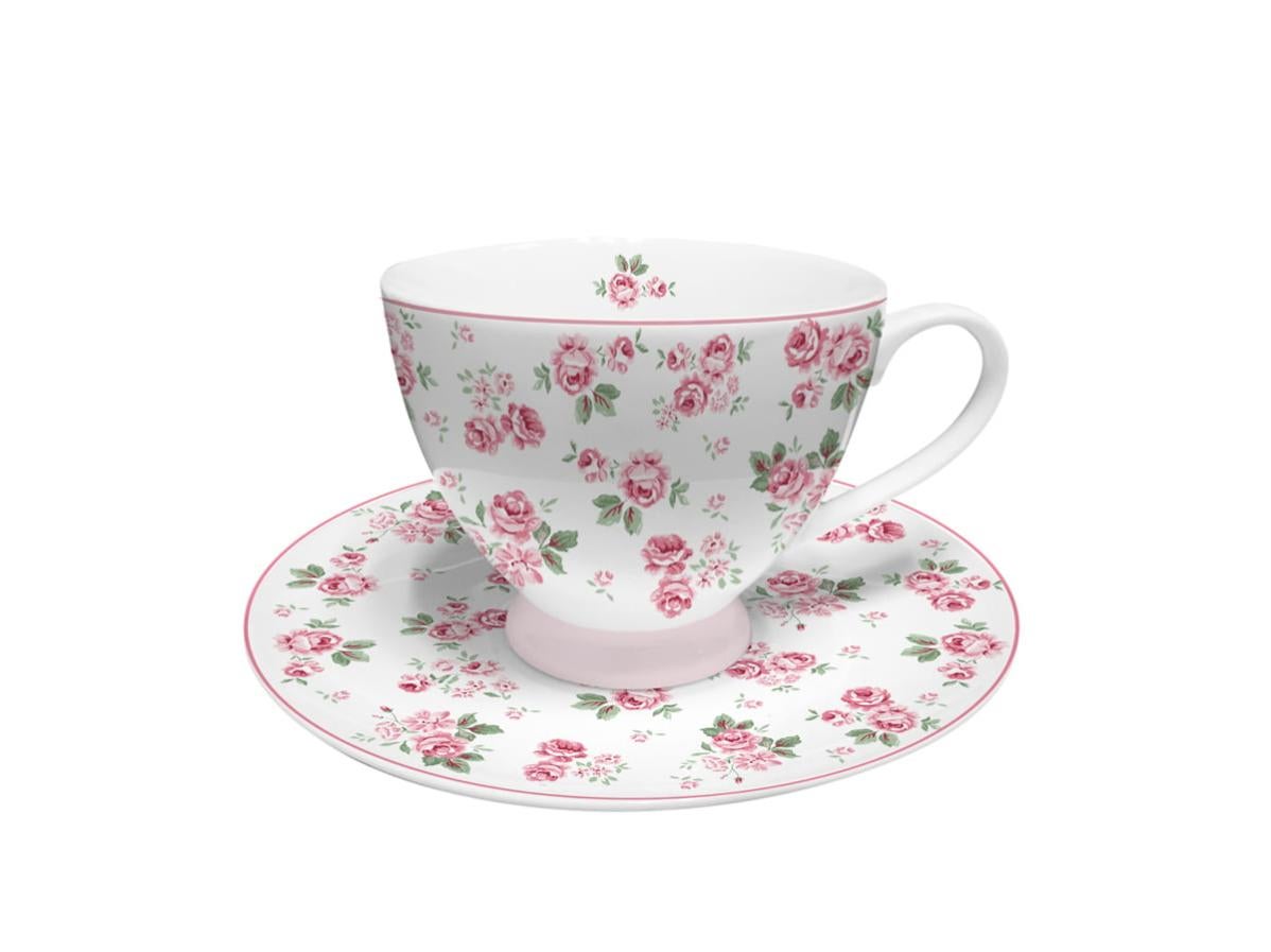 TAZZA IN PORCELLANA CON PIATTINO LUCY ISABELLE ROSE | Leroy Merlin