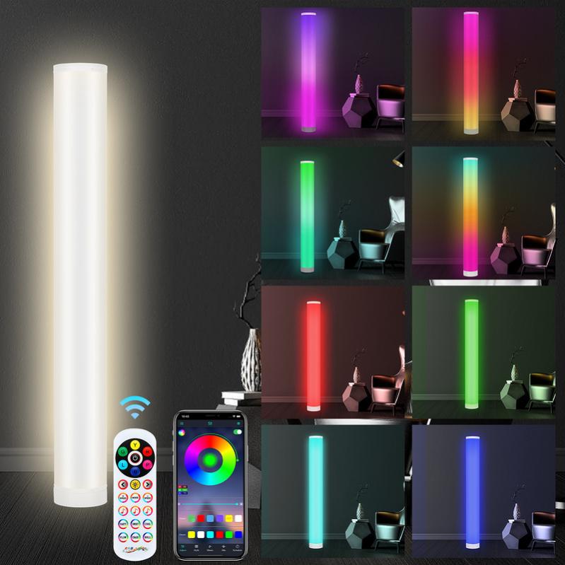 2x 6W LED lampadaire coloré coin lampe stand uplighter coin lampe RGB ...