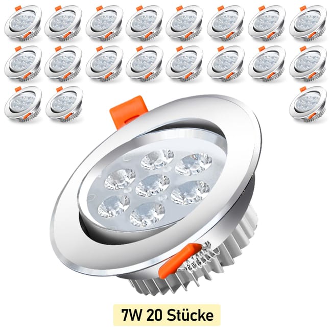 Lot De 20 Spots Encastrable Led Intégrés Spots à Encastrer 3w Blanc