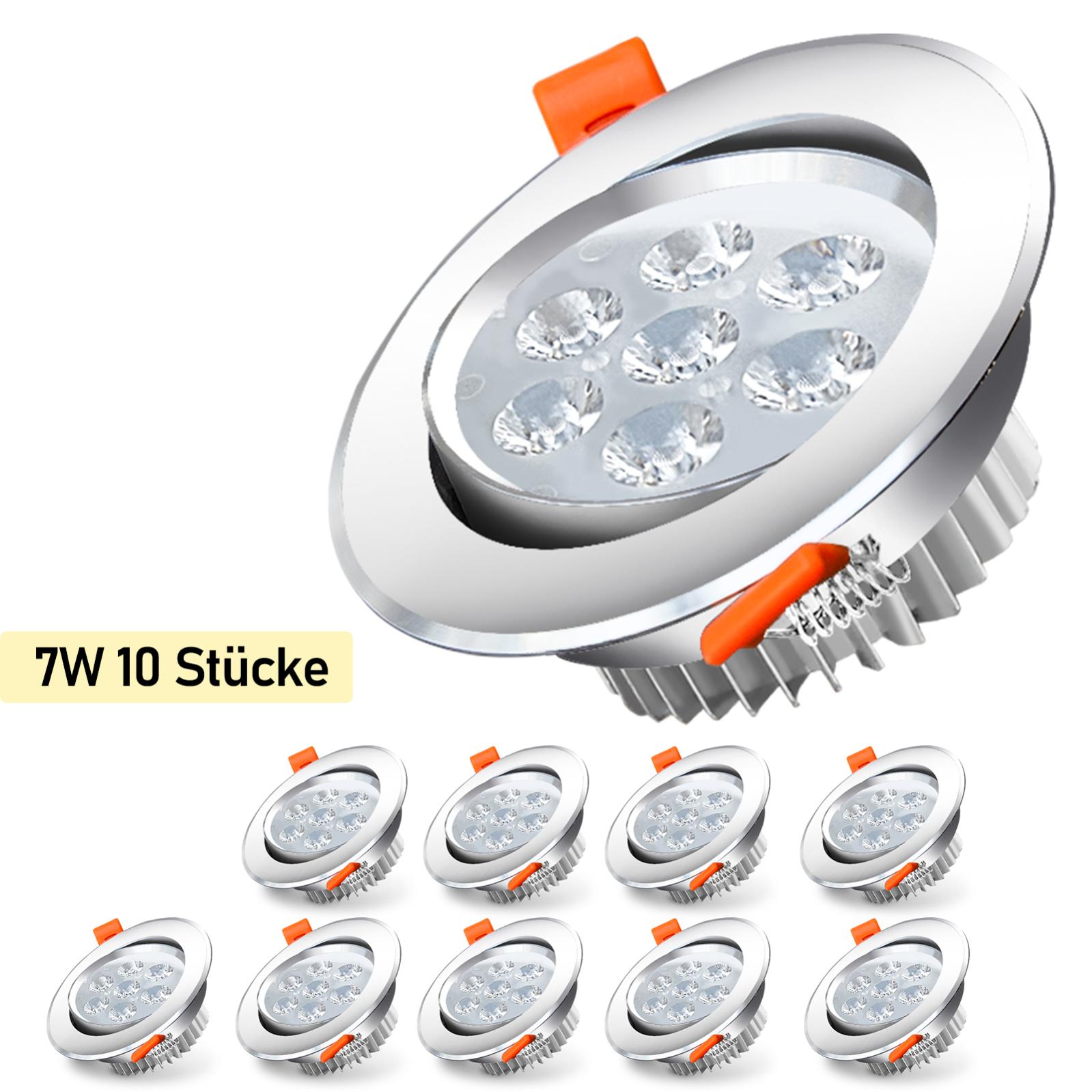 Lot de 10 Spots Encastrable LED Intégrés spots à encastrer 7W Blanc ...