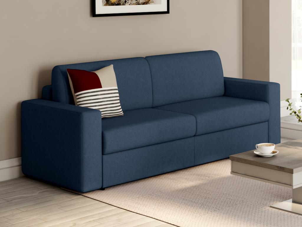 Divano letto 3 posti a ribalta in Tessuto Blu notte - COGLIO | Leroy Merlin