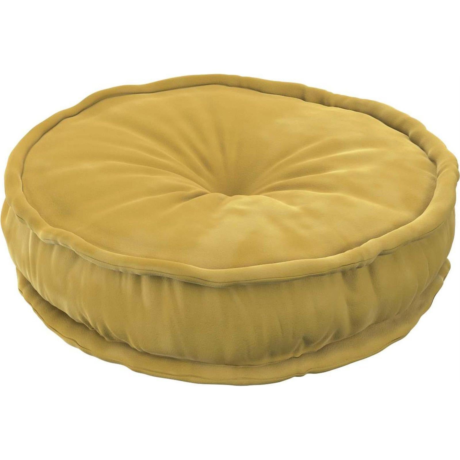Pouf coussin rond Sweet Drop en velours | Leroy Merlin