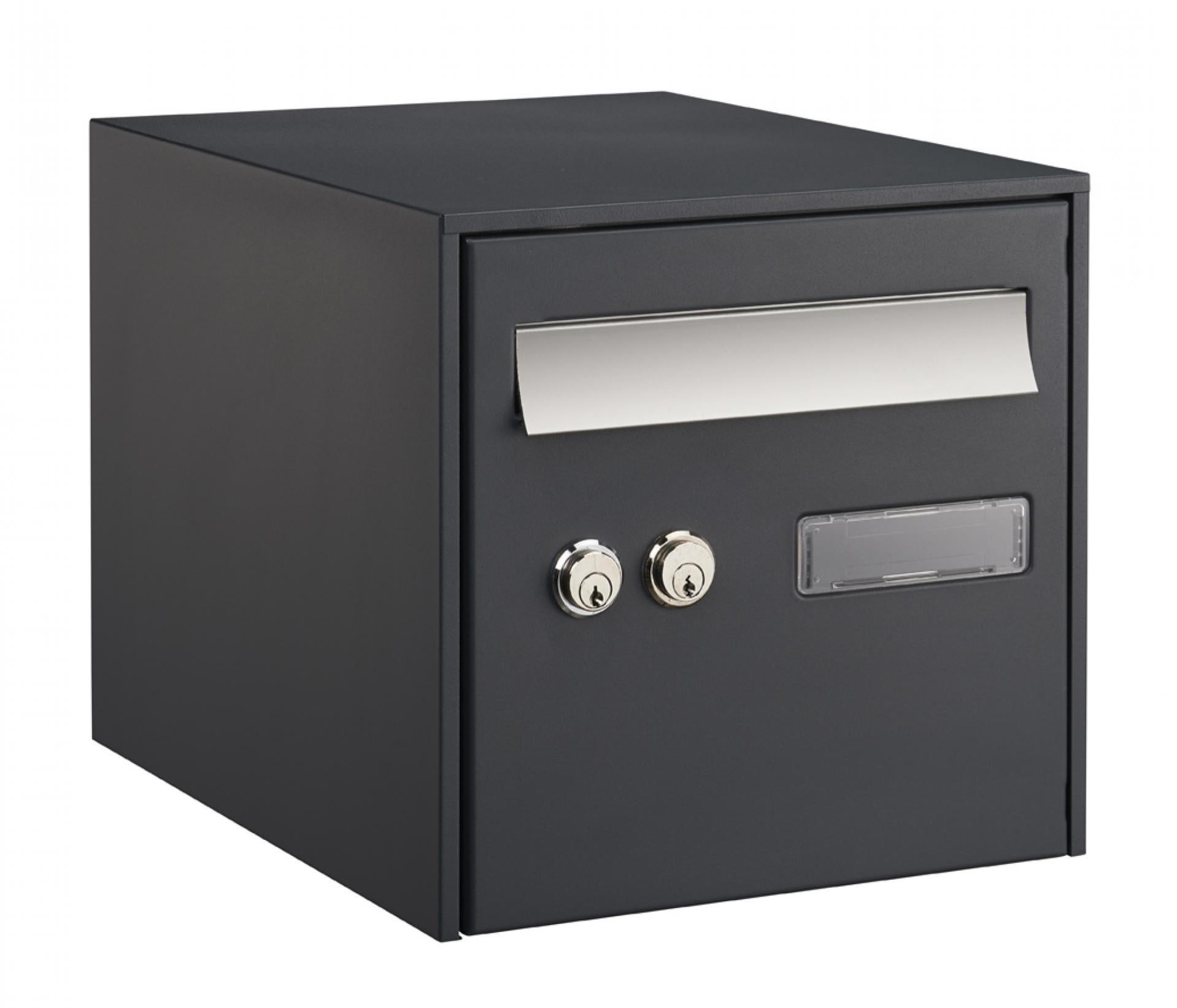 Boîte aux lettres / colis LOFT 300 simple face - Gris 7016 - Decayeux ...
