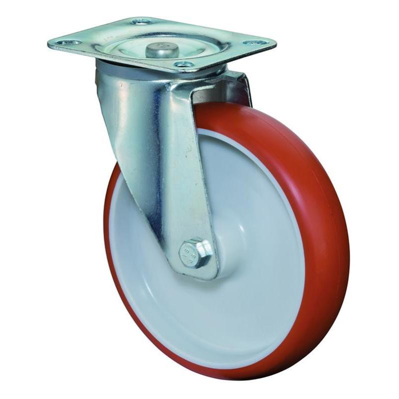 Roulette rouge 125 mm 150 KG | Leroy Merlin