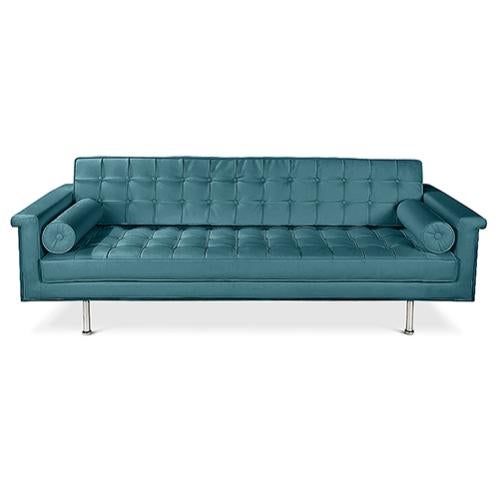 Canapé Trendy - 3 places - Simili Cuir Bleu | Leroy Merlin