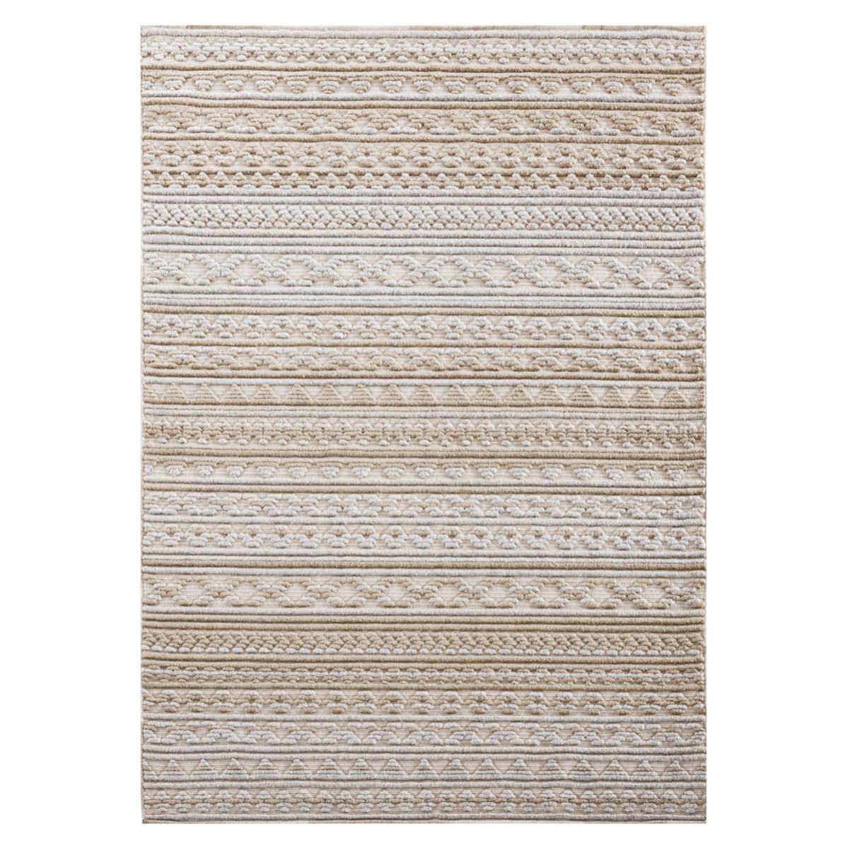 Tappeto moderno soggiorno stile etnico LENA 002 BEIGE cm.108X154 ...