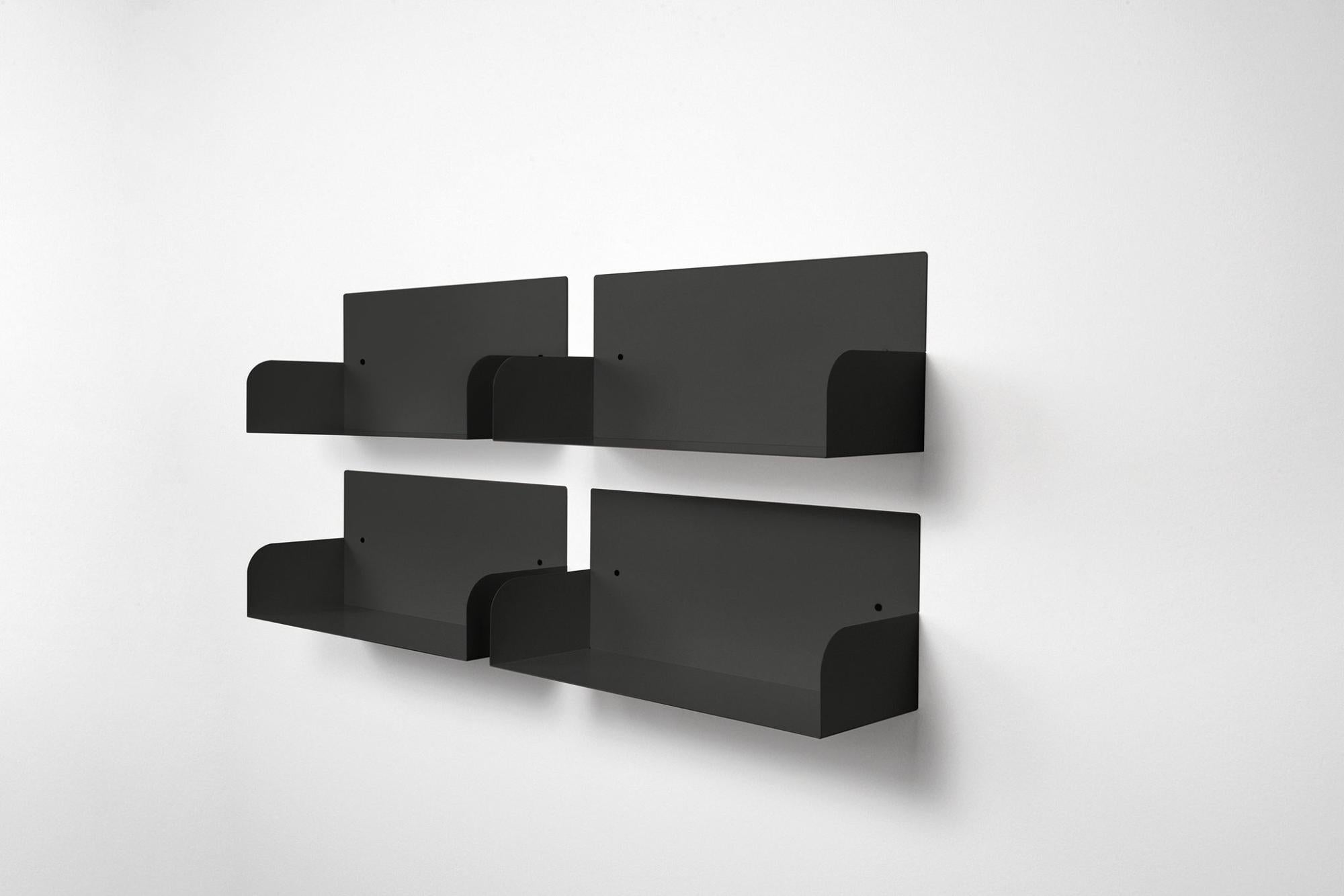 Mensola da muro in metallo, Libreria da parete, Kit di 4 mensole da ...