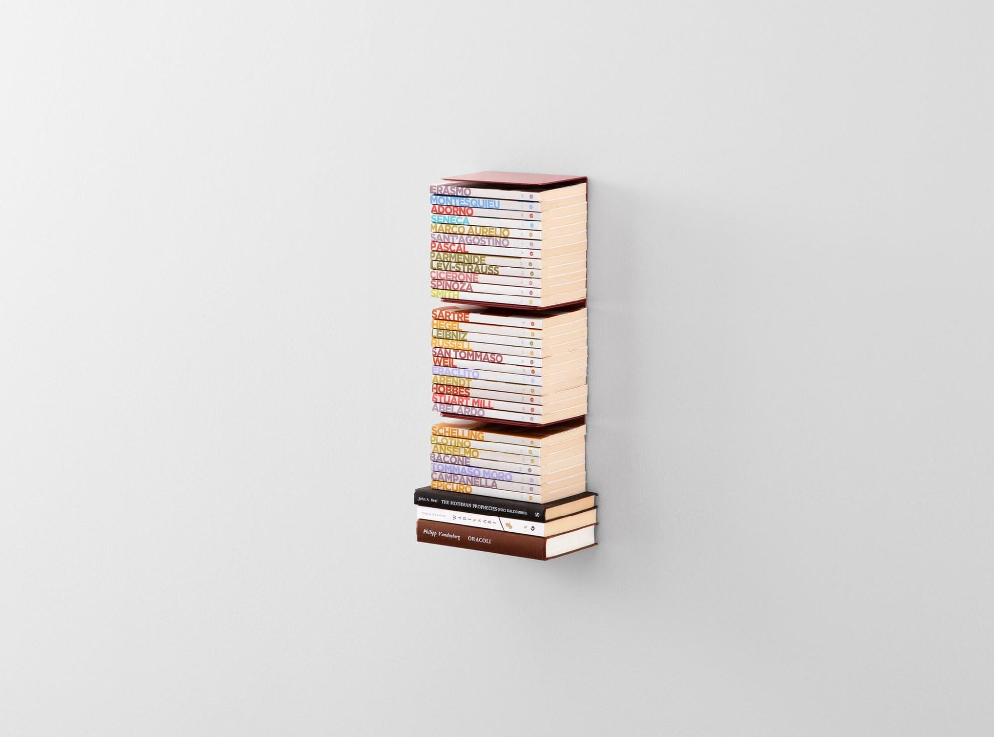 Libreria da Parete in metallo. Kit di 3 Mensole da Muro dal Design ...