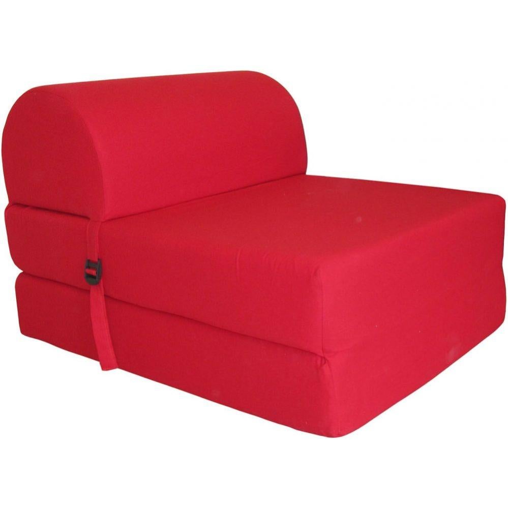Chauffeuse unie en coton rouge JARDINDECO | Leroy Merlin