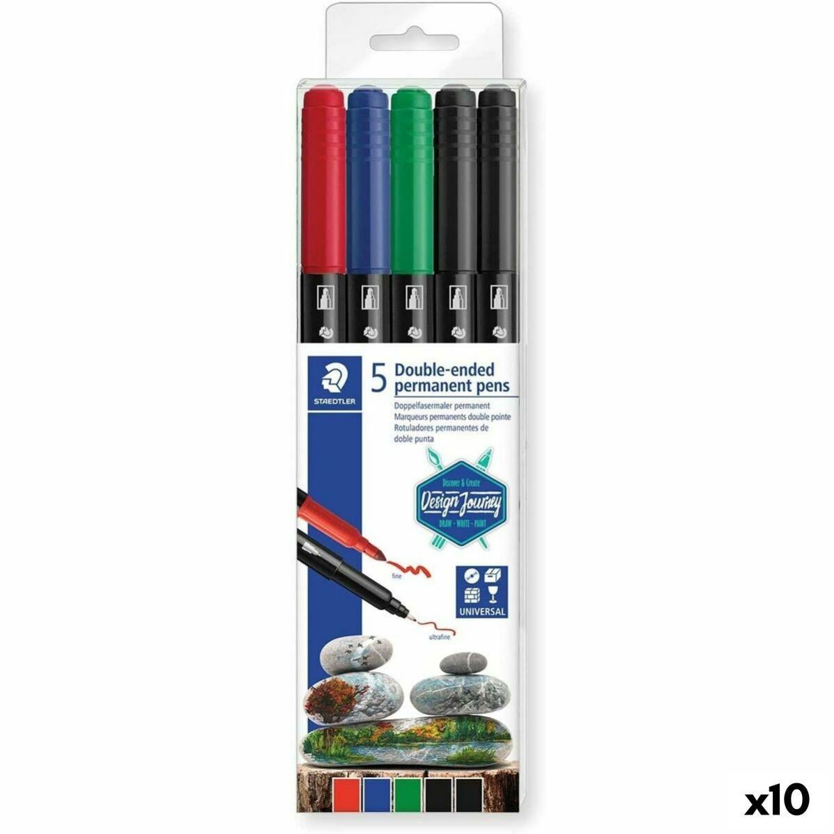 Set di Pennarelli Staedtler Design Journey 5 Pezzi Multicolore (10 ...