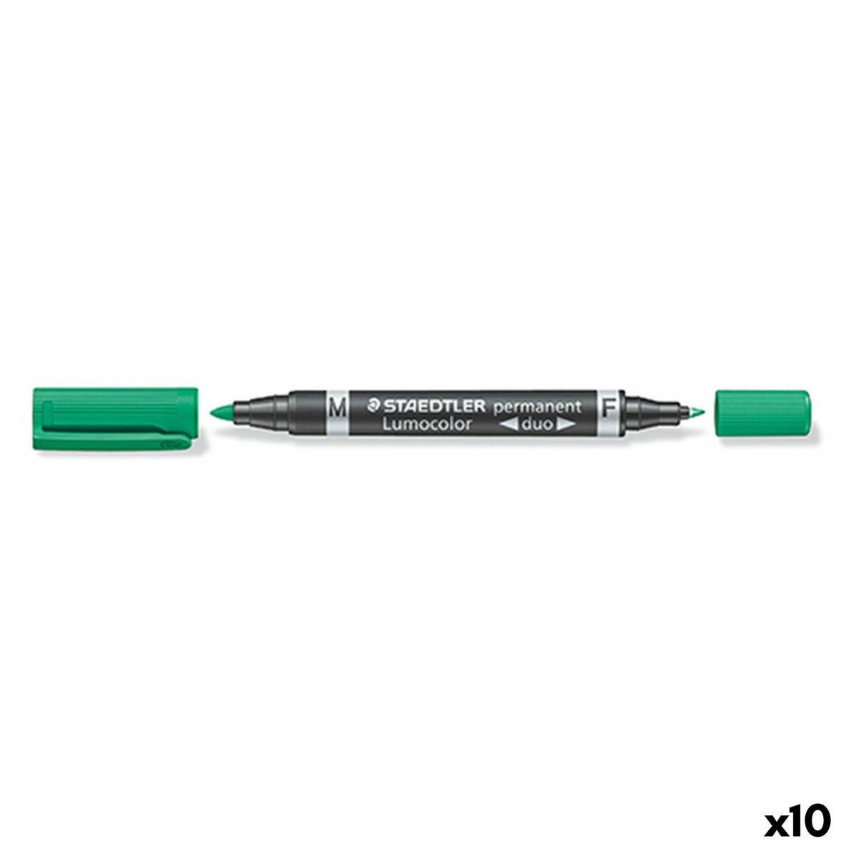 Marqueur permanent Staedtler Lumocolor Duo Vert (10 Unités) | Leroy Merlin