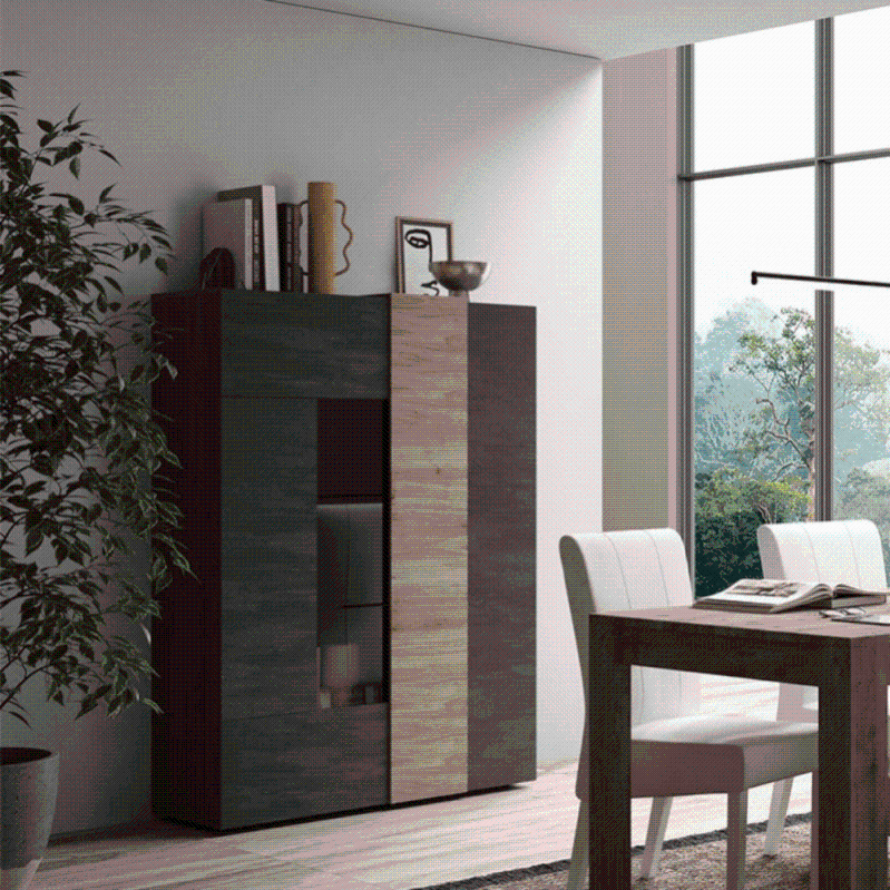 Vetrina titanio rovere Kadiz 2 ante Sabry | Leroy Merlin