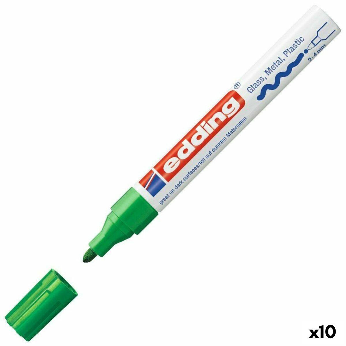 Marqueur permanent Edding 750 Vert 10 Unités | Leroy Merlin