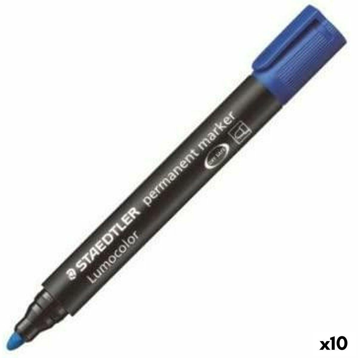 Rotulador permanente Staedtler Lumocolor 352-3 Azul (10 Unidades ...
