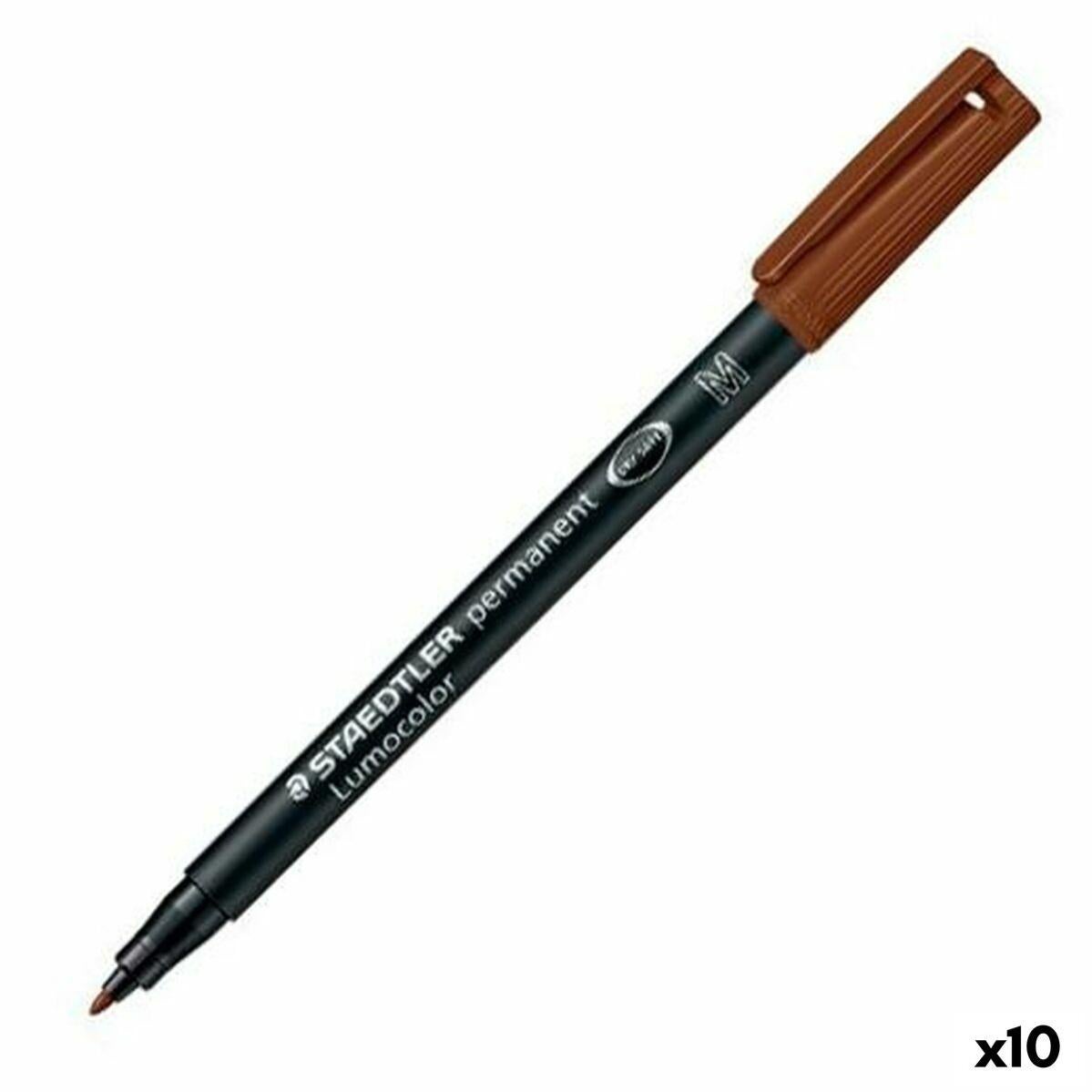 Rotulador permanente Staedtler Lumocolor 317-7 M Negro (10 Unidades ...