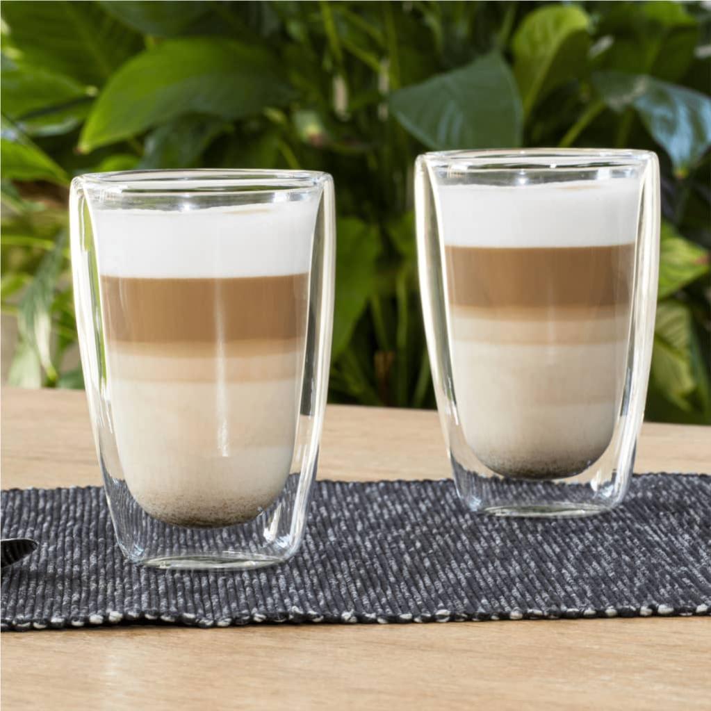 Ensemble de verres à latte maccato 2 pcs 400 ml transparent HI | Leroy ...