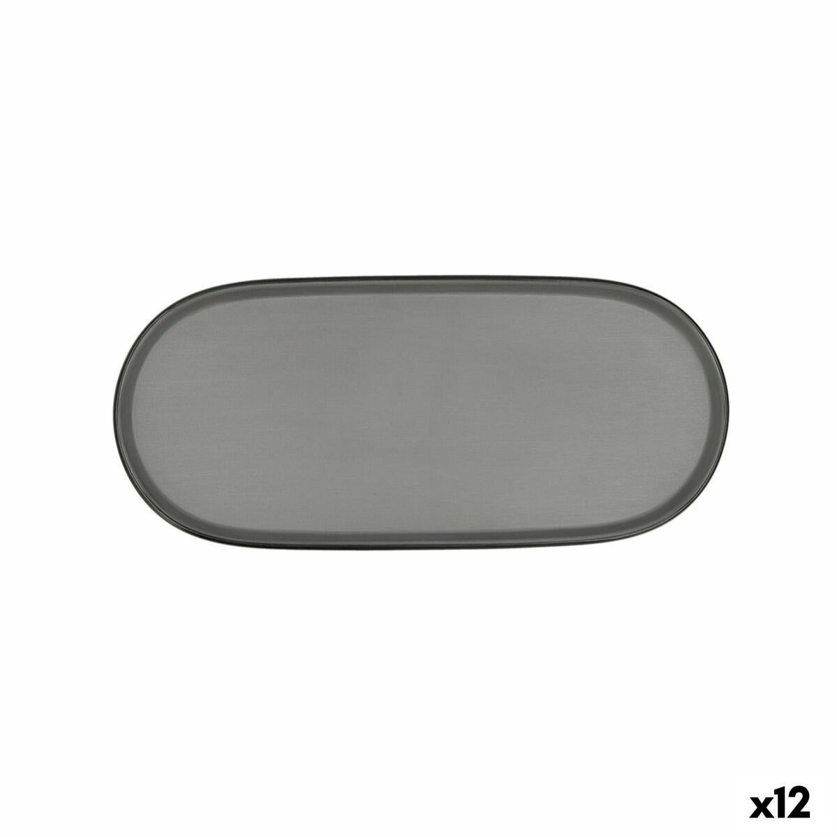 Plateau apéritif Bidasoa Gio Gris Plastique 28 x 12 cm 12 Unités ...