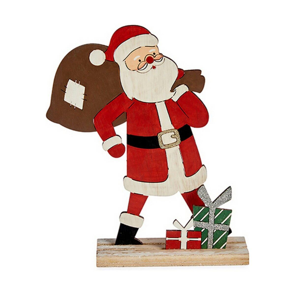 Figurine Décorative Rouge Père Noël Bois (5,5 x 23,5 x 19 cm) | Leroy ...