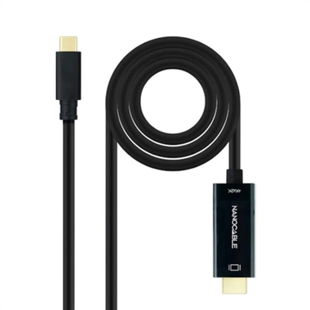 Cavo USB C con HDMI NANOCABLE 10.15.5132 Nero 1,8 m 4K Ultra HD | Leroy ...