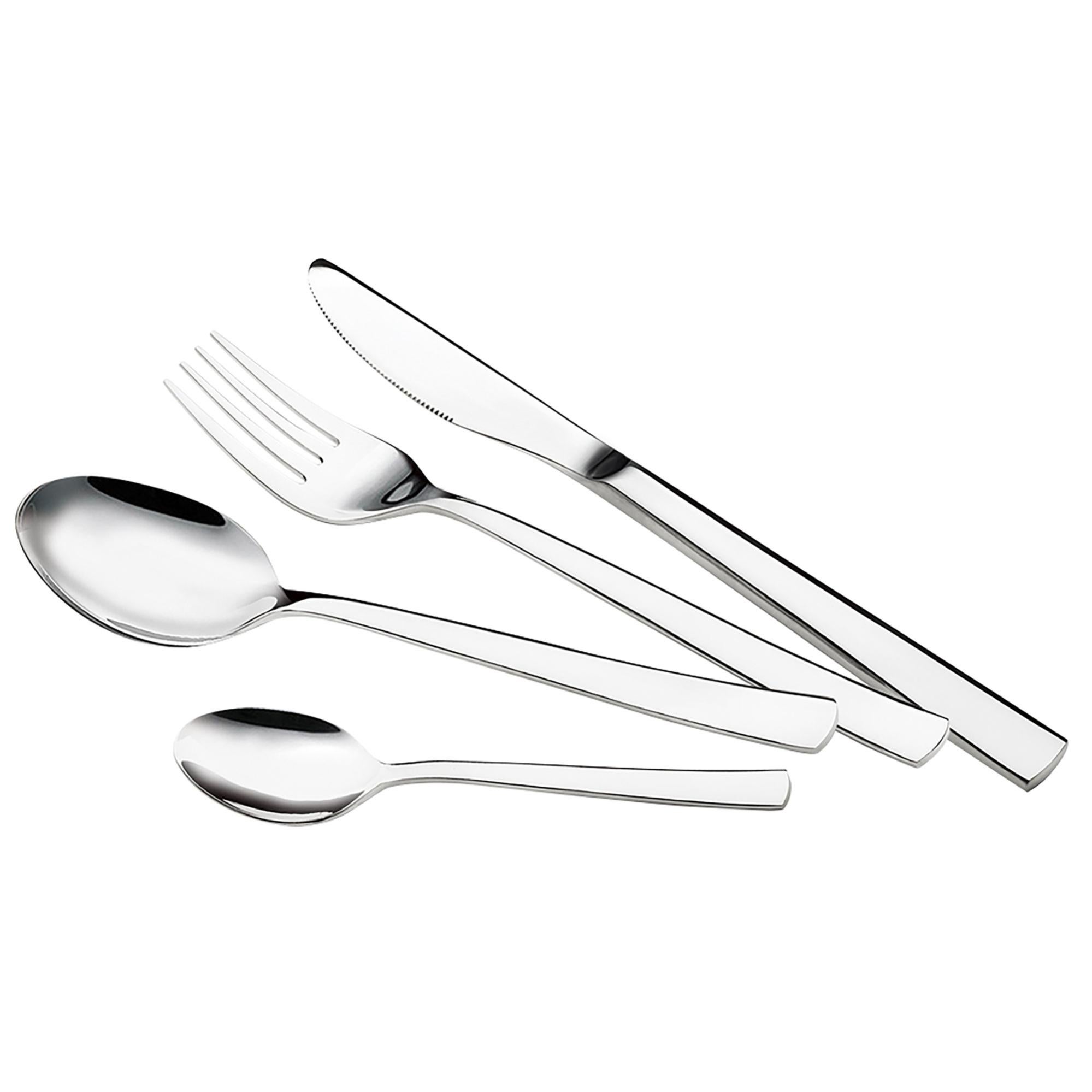 Set di Posate 24 Pezzi in Acciaio Inox Finitura Lucida, Servizio per 6 ...