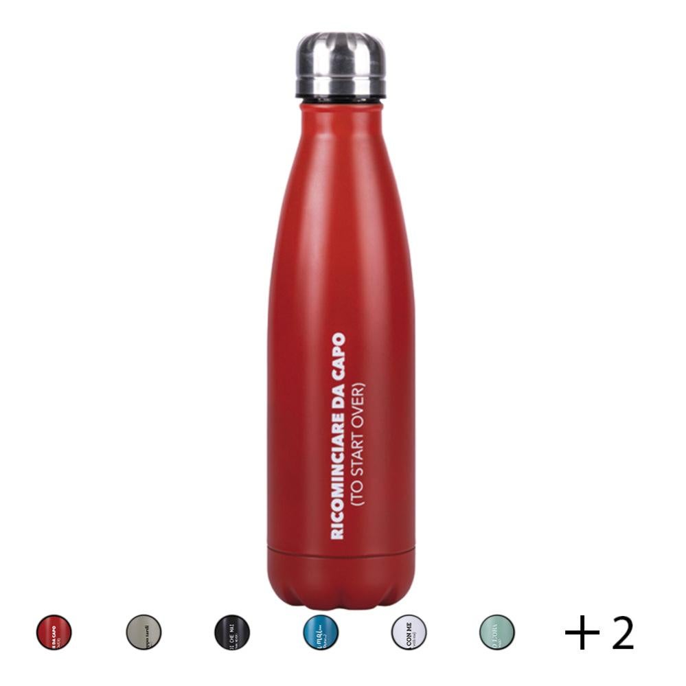 Bottiglia termica 500 ml in acciaio inox colorato e decorato con ...