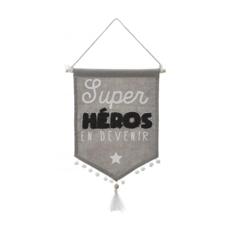 Banderin de pared poliéster gris 36x25cm | Leroy Merlin