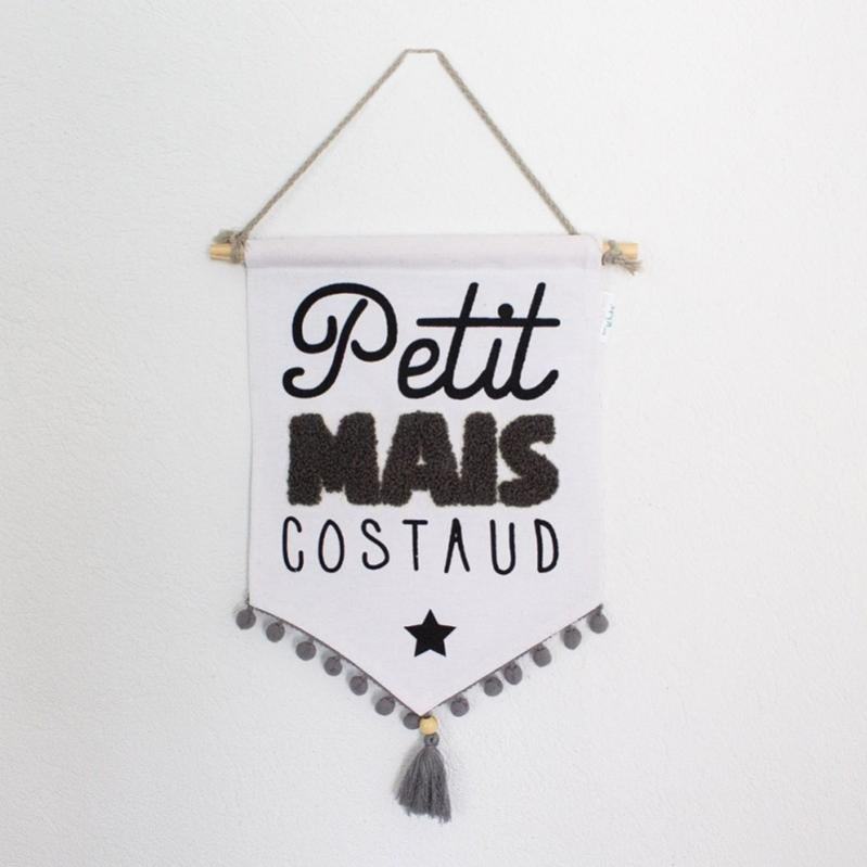 Banderin de pared poliéster blanco 36x25cm | Leroy Merlin