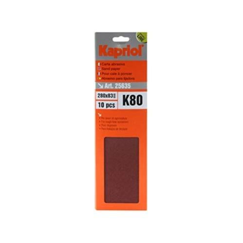 CARTA VETRATA ABRASIVA IN FOGLI SGROSSATURA 280X83mm K80 10PZ ART.25635 ...