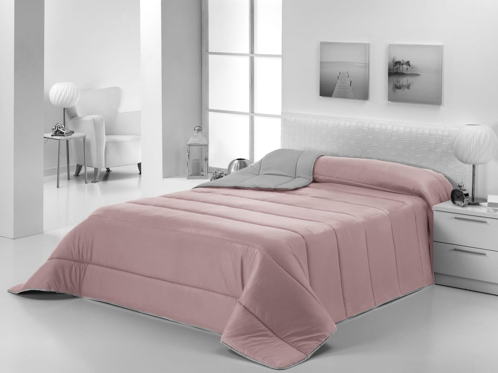 Edredón Nórdico 300gr Bicolor Reversible Cama 105cm Nude / Gris | Leroy ...