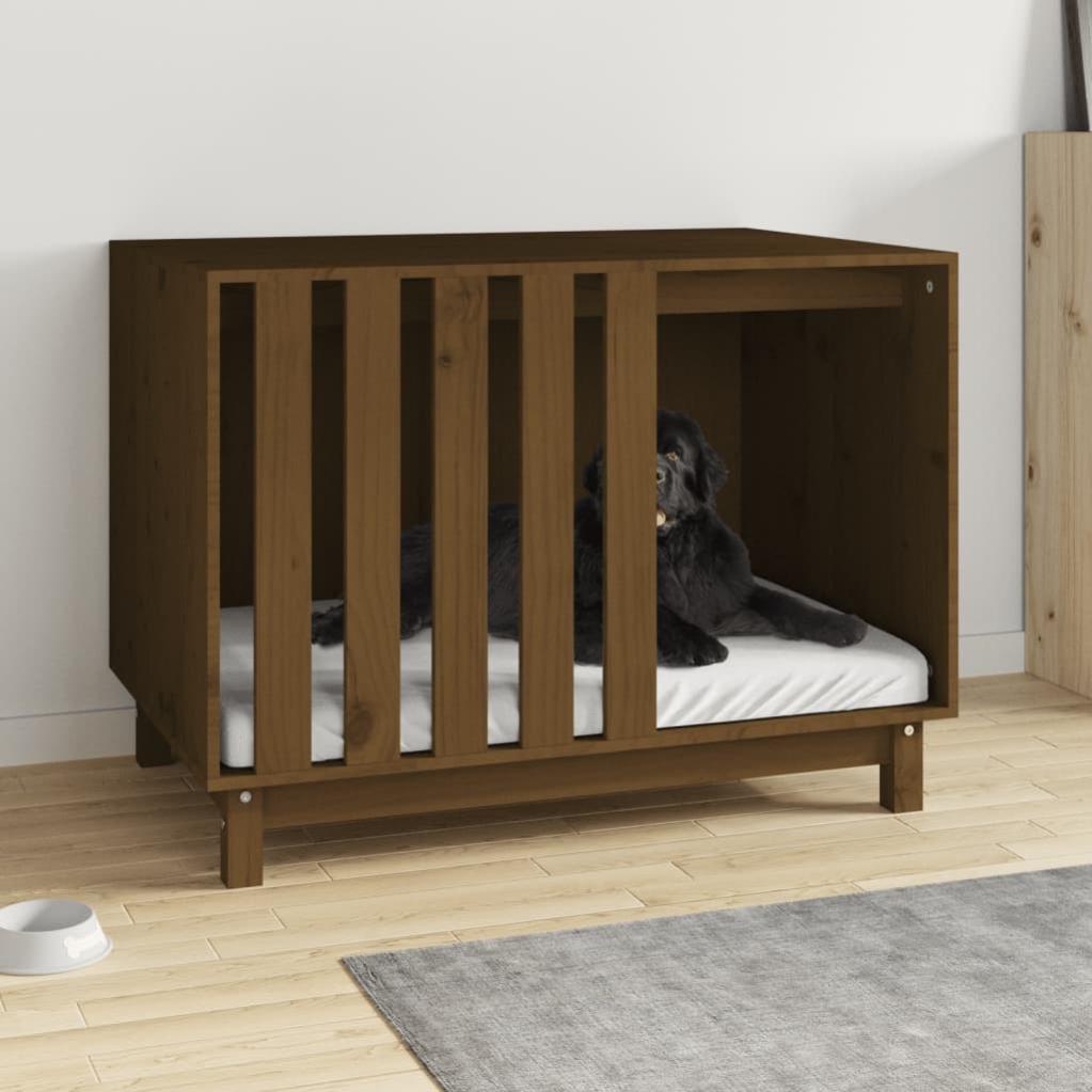 Maison Exclusive - Niche pour chien Marron miel 90x60x67 cm Bois de pin ...