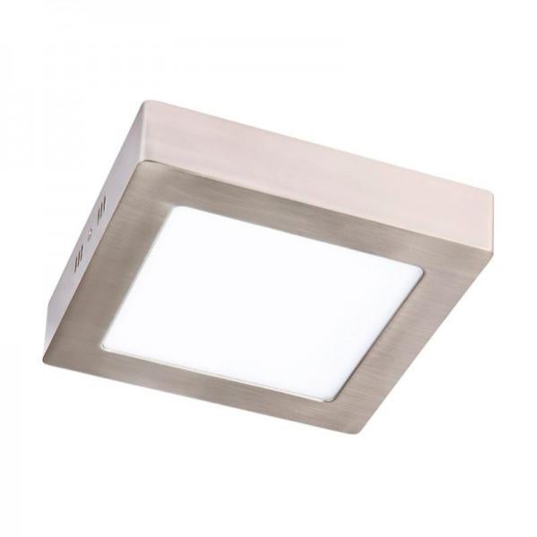 IluminaShop Plafón LED Cuadrado de Techo Níquel 12W 1160LM Blanco ...