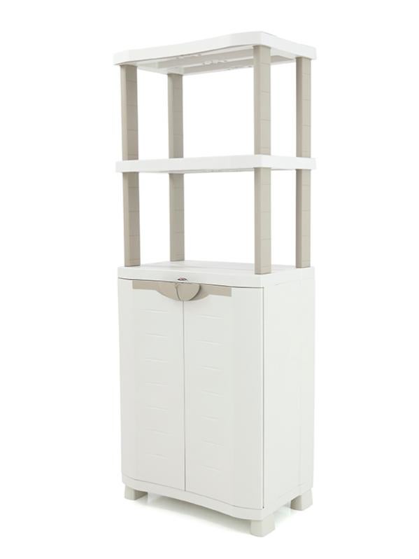 PLASTIKEN - Armario Resina Jardin Alto Lejas Con Estanteria Ken 70 Cmts ...