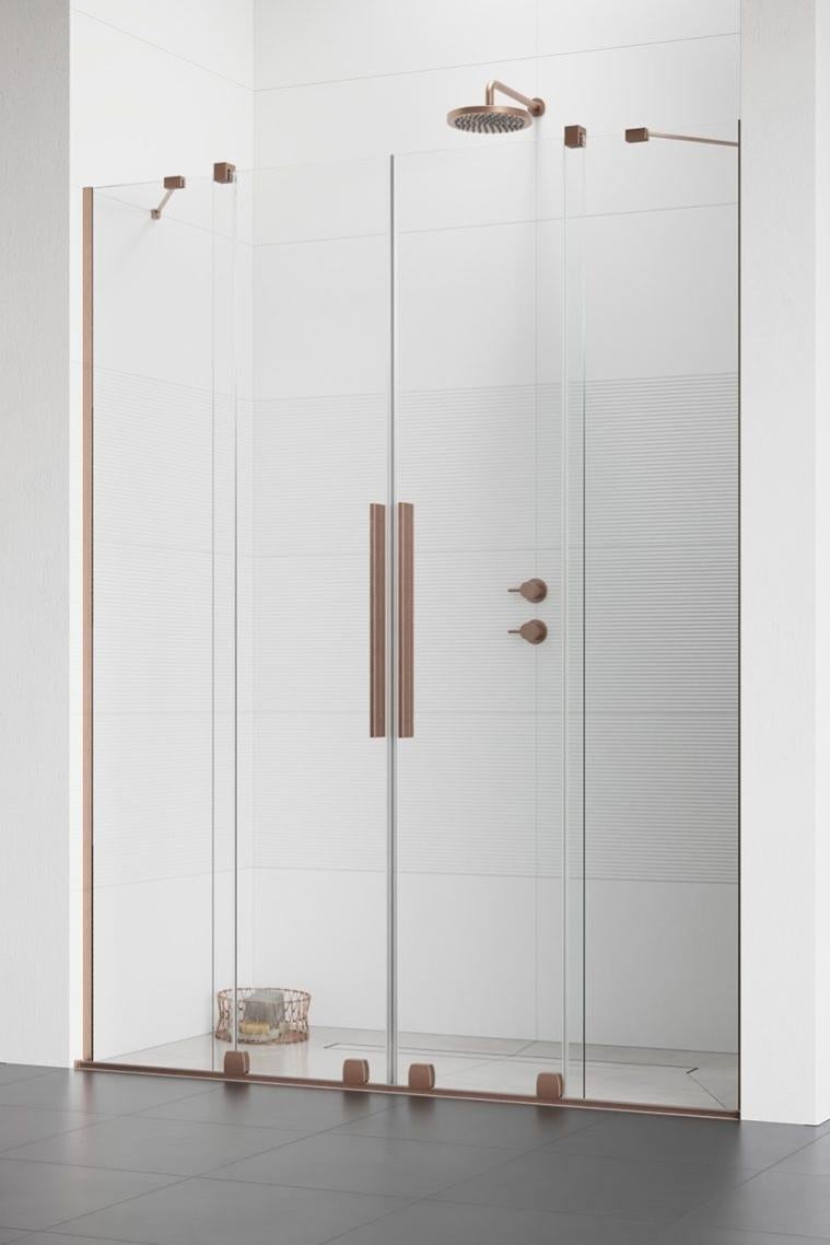 Porta doccia 180 cm rame spazzolato scorrevole FURO RAME SPAZZOLATO DWD ...