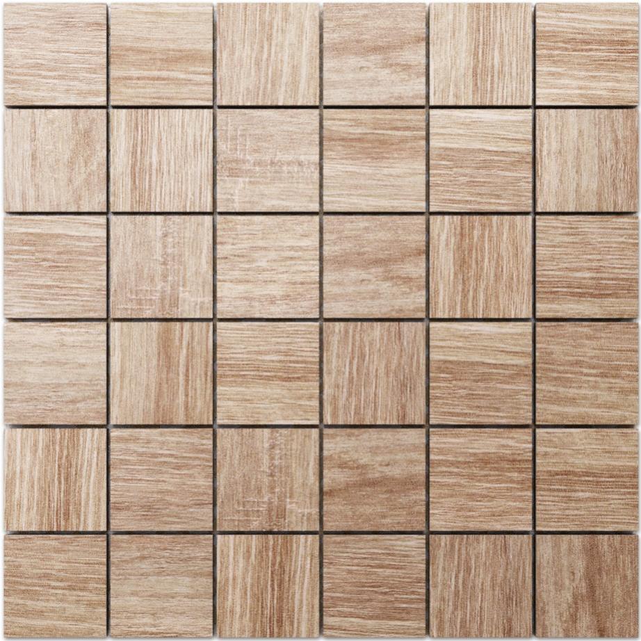 Mosaico de gres para cocina o baño 30 x 30 cm - Maple wood | Leroy Merlin