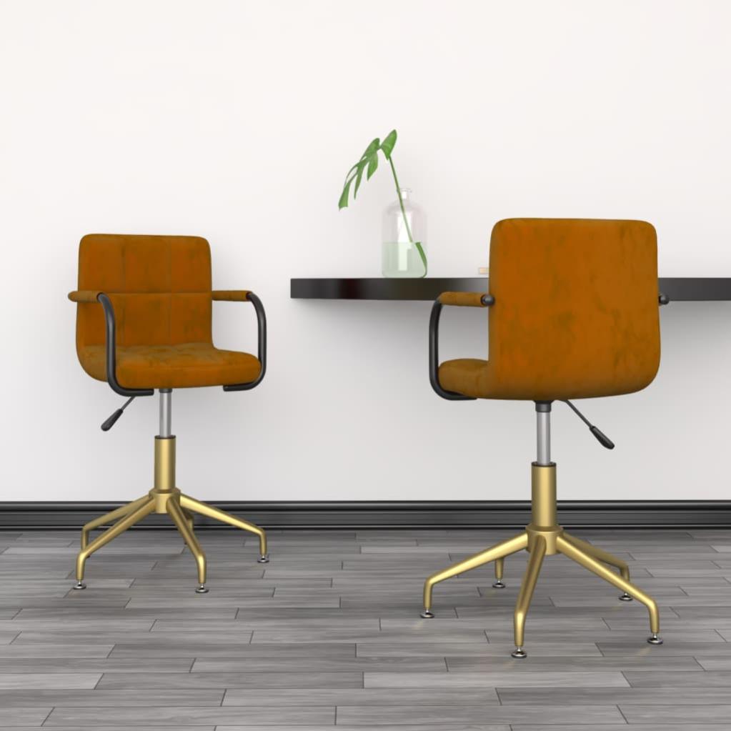 Maison Exclusive - Sedie da Pranzo Girevoli 2 pz Marroni in Velluto | Leroy Merlin