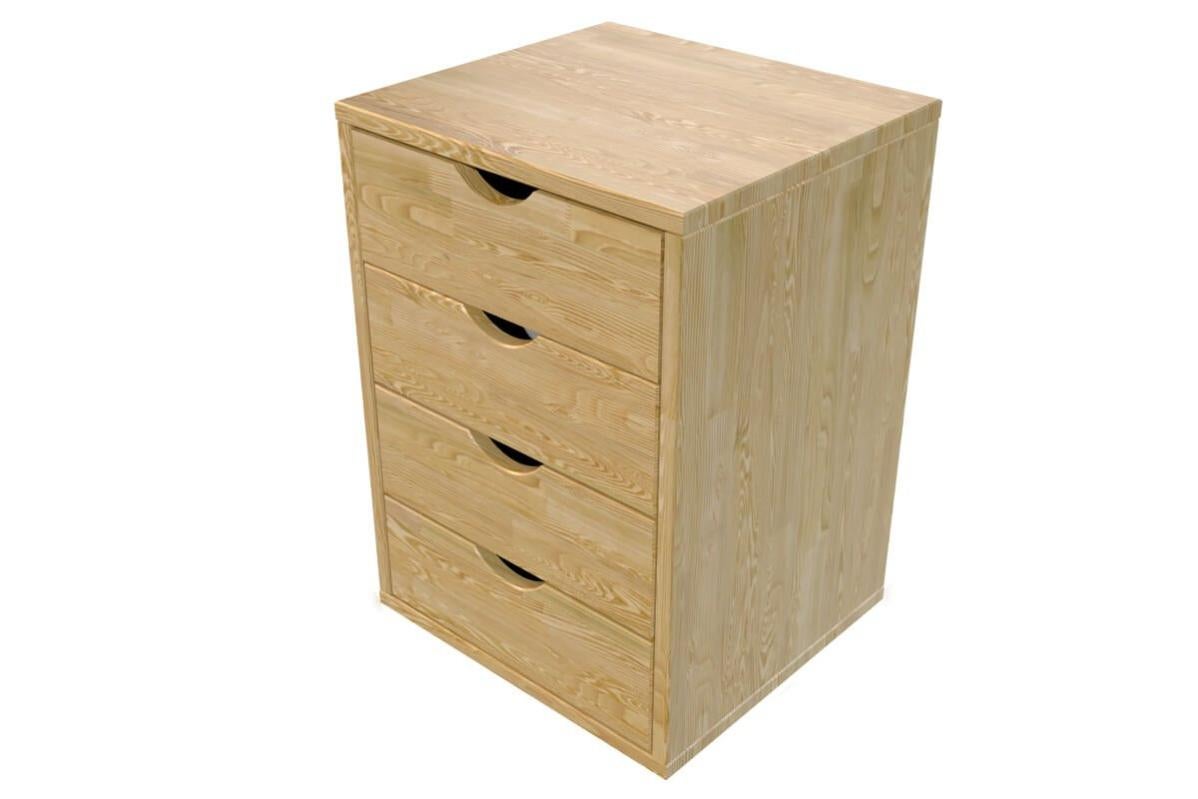 Caisson 4 tiroirs bois massif Orange / cuivré | Leroy Merlin