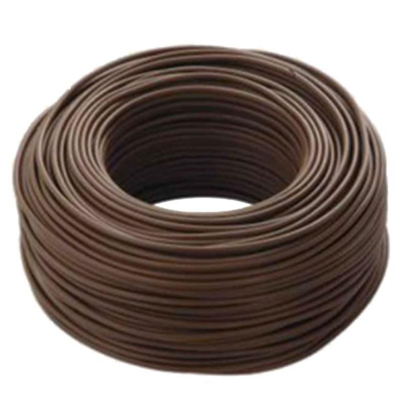 Cordon de câble unipolaire 6mmq marron 100mt | Leroy Merlin