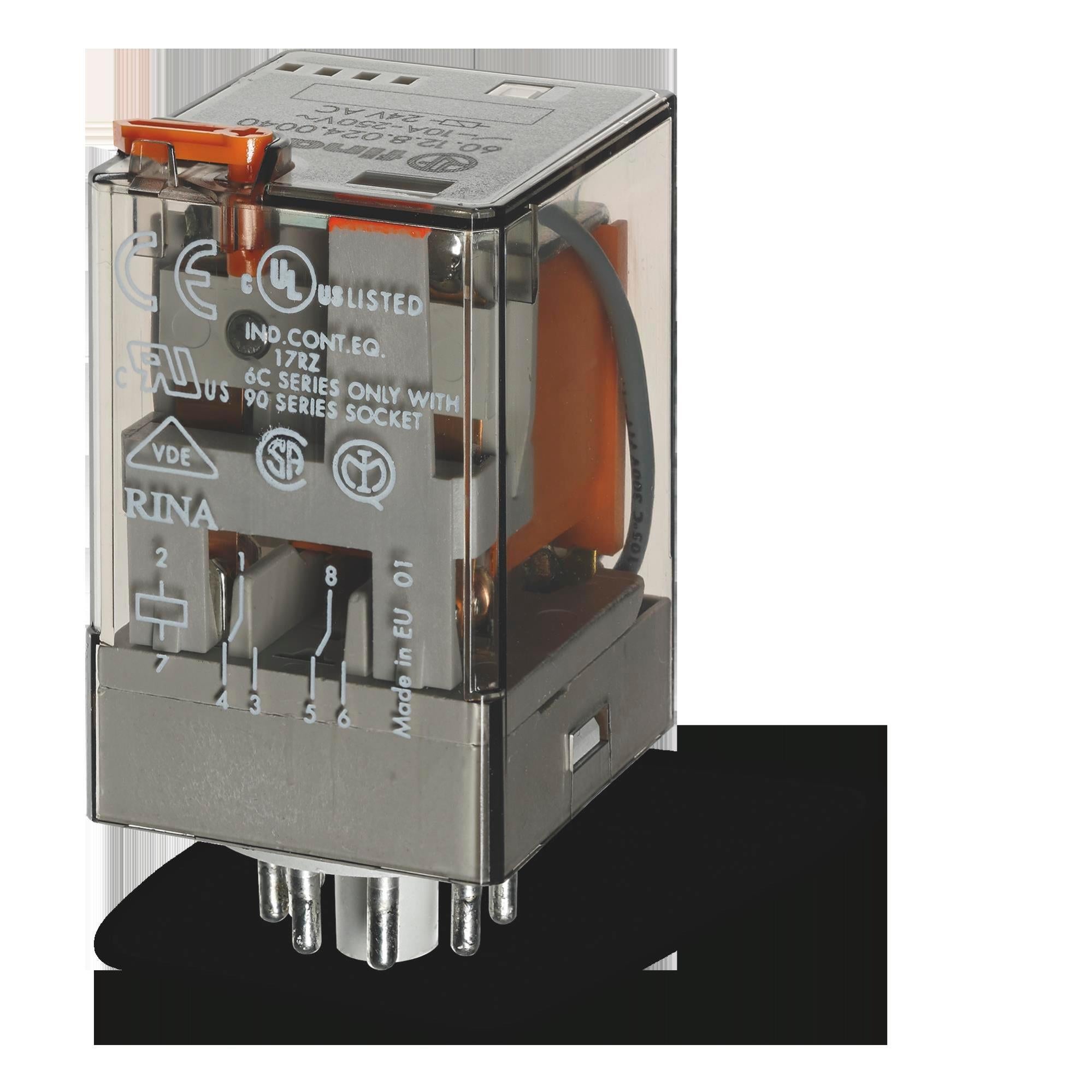Relè Octal Finder ad innesto 2 scambi 10A 24VAC | Leroy Merlin