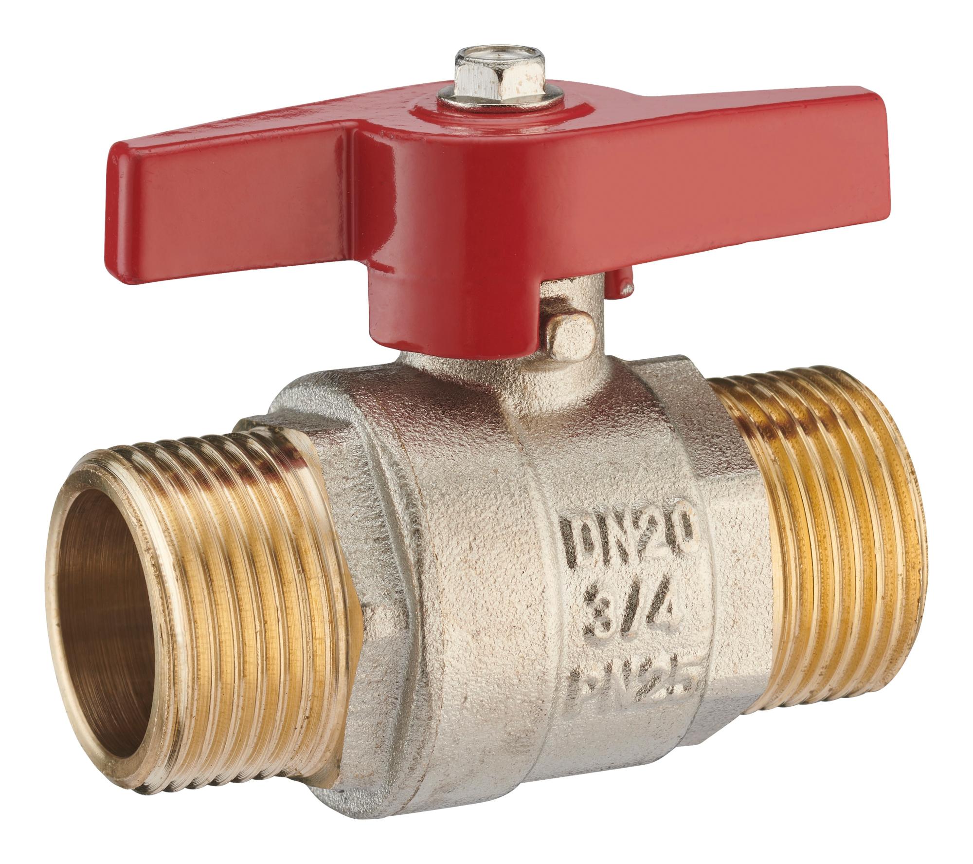 Valvola con manopola a farfalla maschio 3/4" - maschio 3/4" NT | Leroy ...