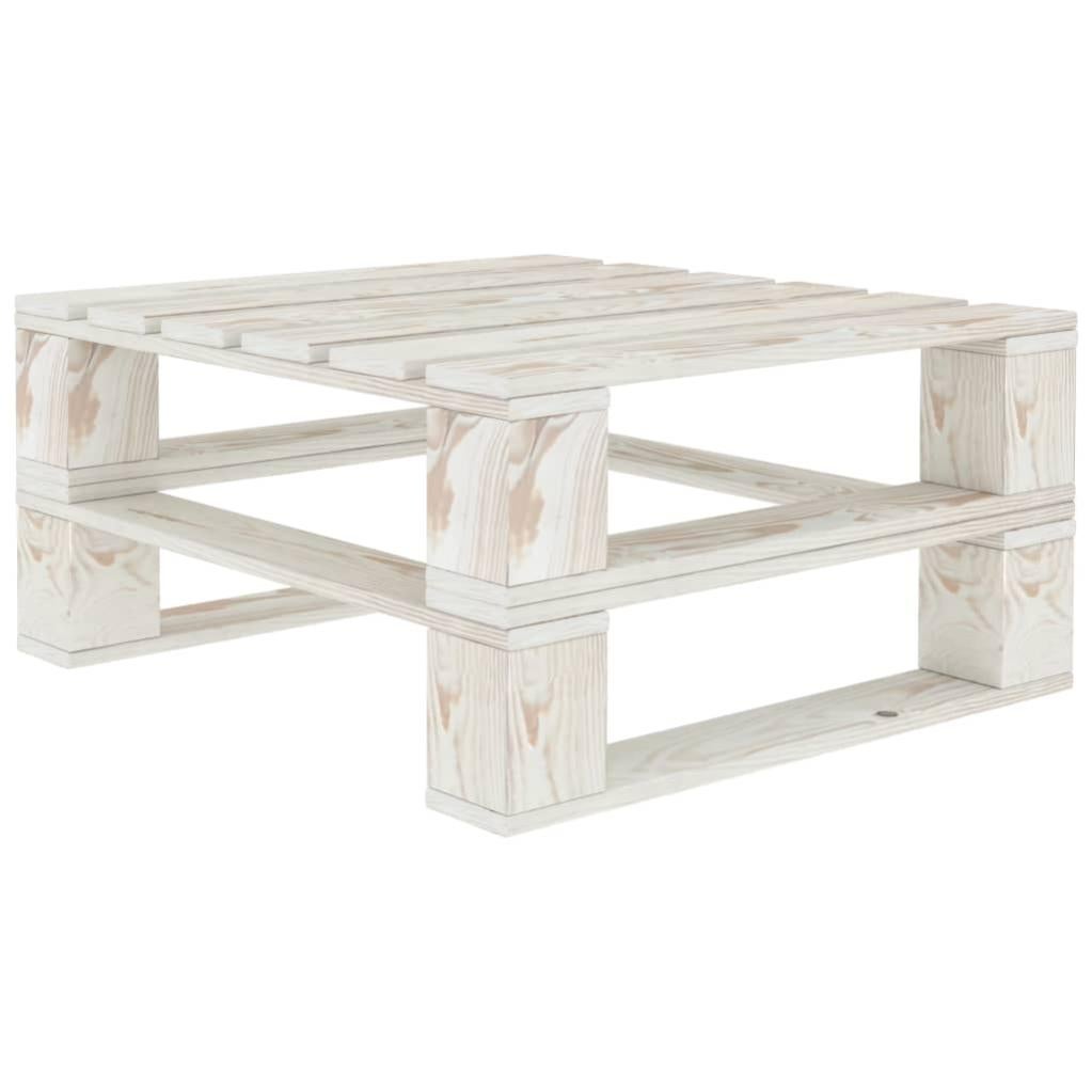 Maison Exclusive - Tavolo da Giardino in Pallet Bianco in Legno | Leroy ...