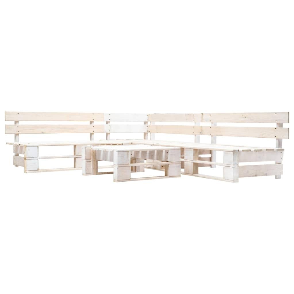 Maison Exclusive - Set Divani da Giardino su Pallet 4 pz in Legno ...
