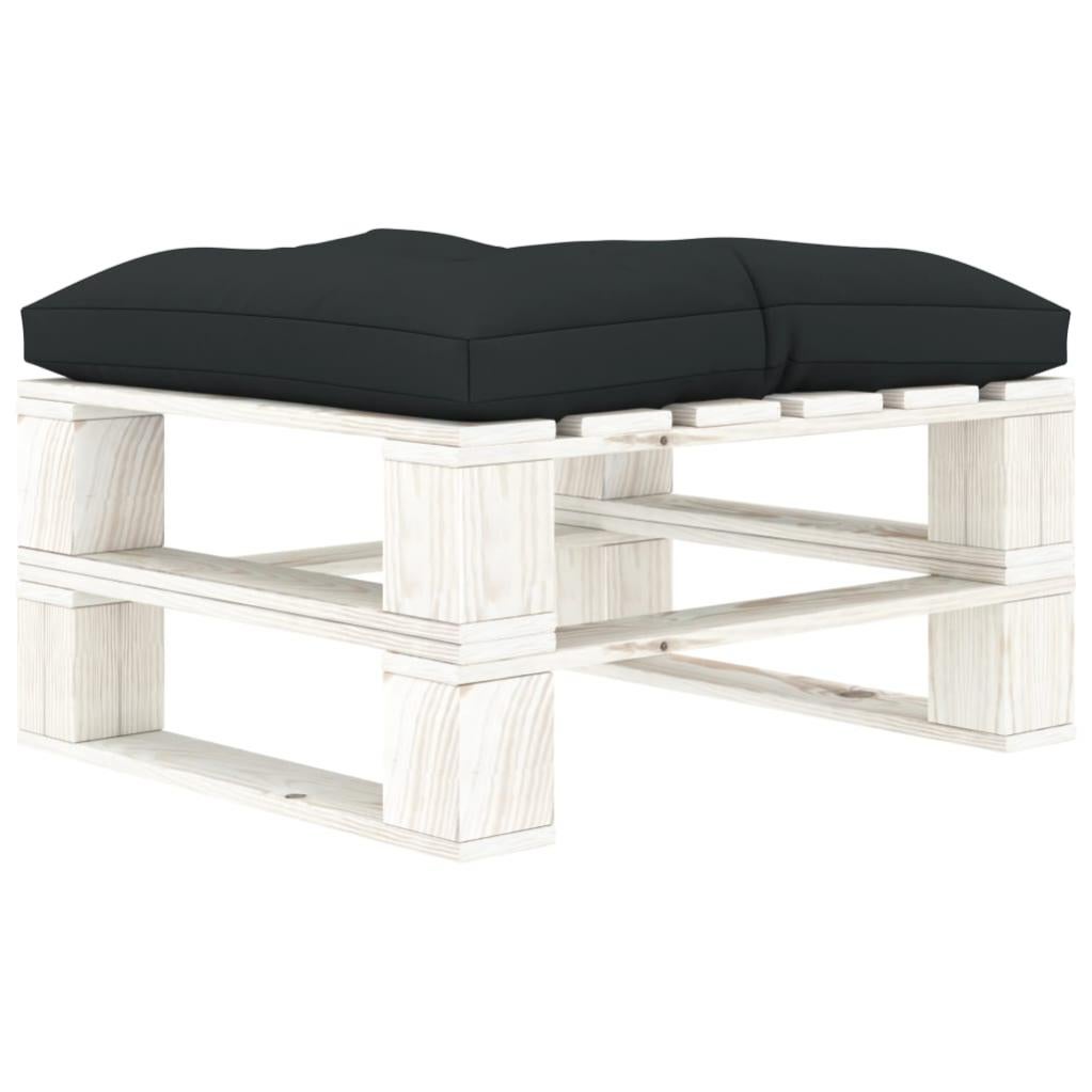 Maison Exclusive - Ottomana da Giardino Pallet con Cuscino Antracite in ...