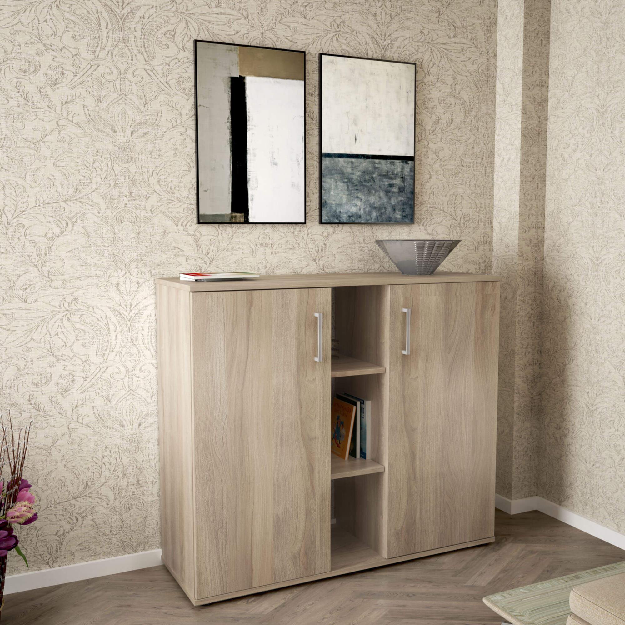 Mobiletto credenza da interno ingresso salotto in legno con 2 ante e 12 ...