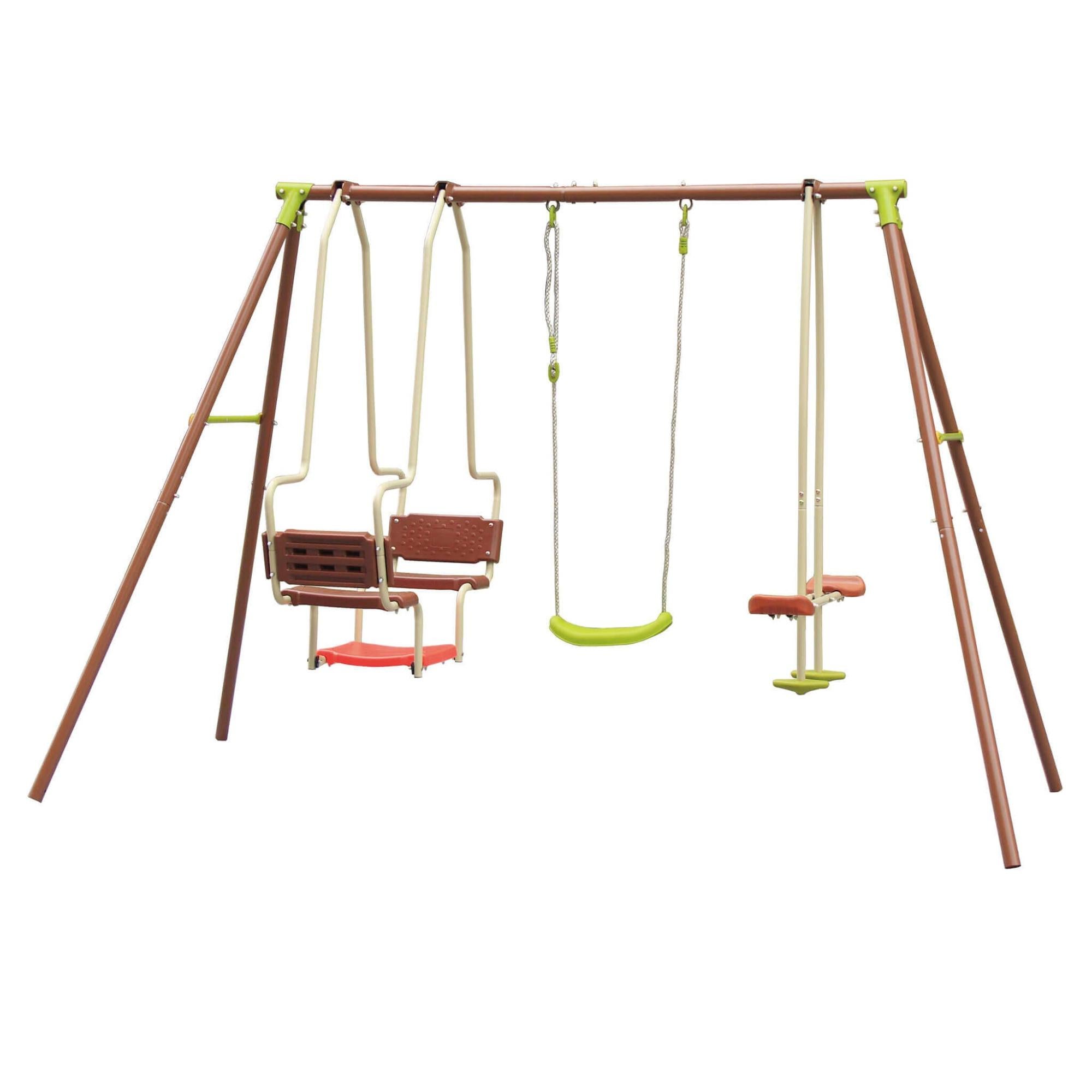 Altalena per bambini 5 posti "MINNIE", Acciaio, 153x269x195cm | Leroy ...