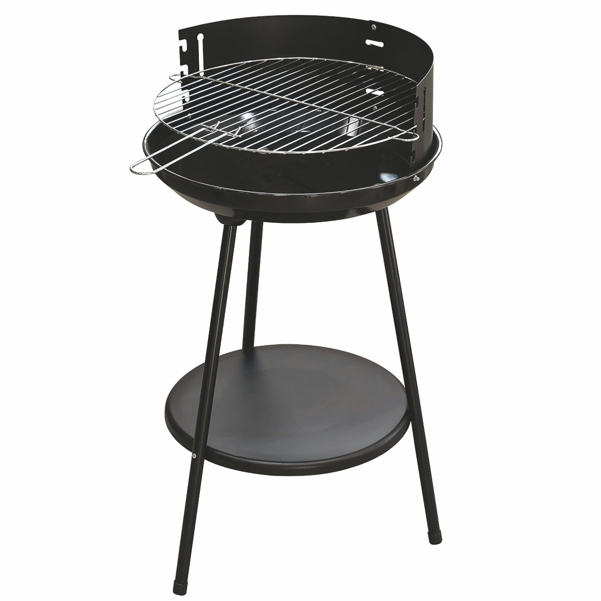 Barbecue tondo griglia in acciaio 3 posizioni struttura in metallo 42 ...